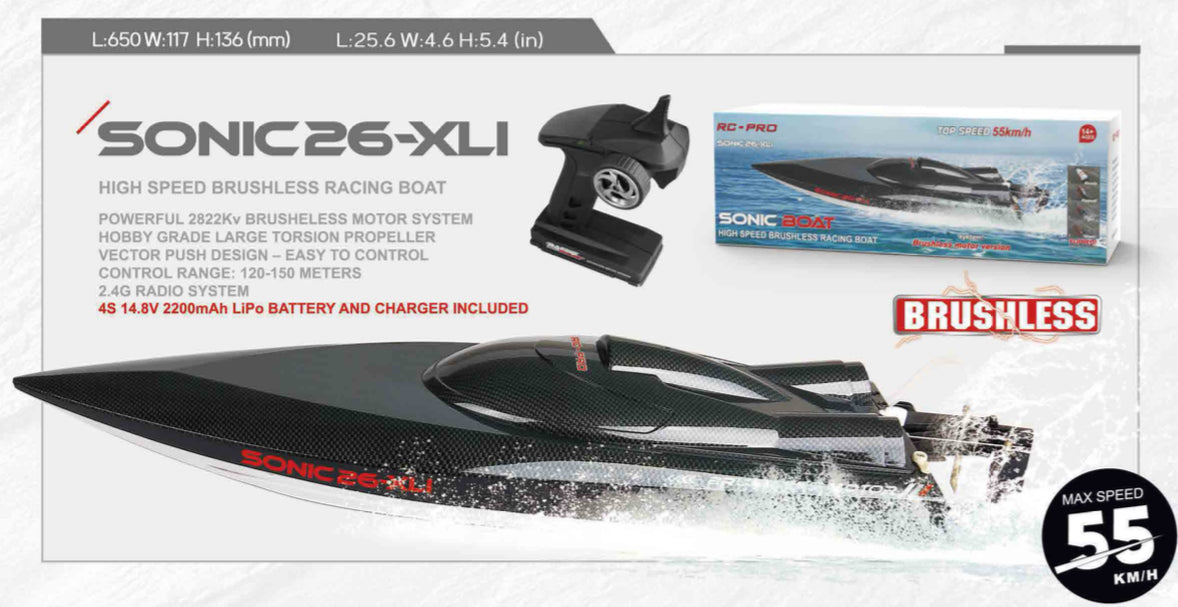 SONIC 26-XLI RTR HIGH-SPEED BRUSHLESS BOAT