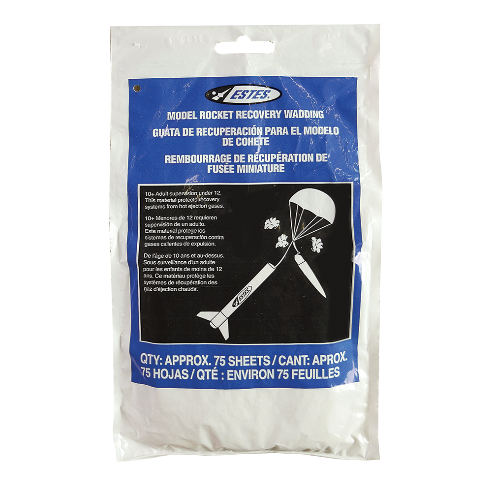 Estes Rockets Recovery Wadding (72 squares)