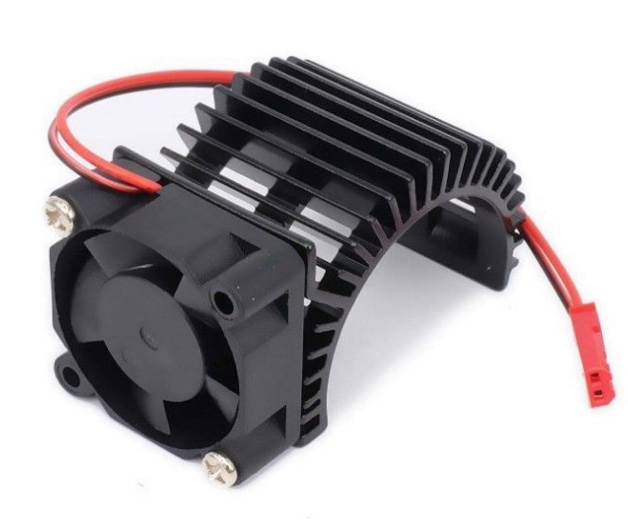 Motor Heat Sink - Side Mount Fan - 5V with JR Connector - Black
