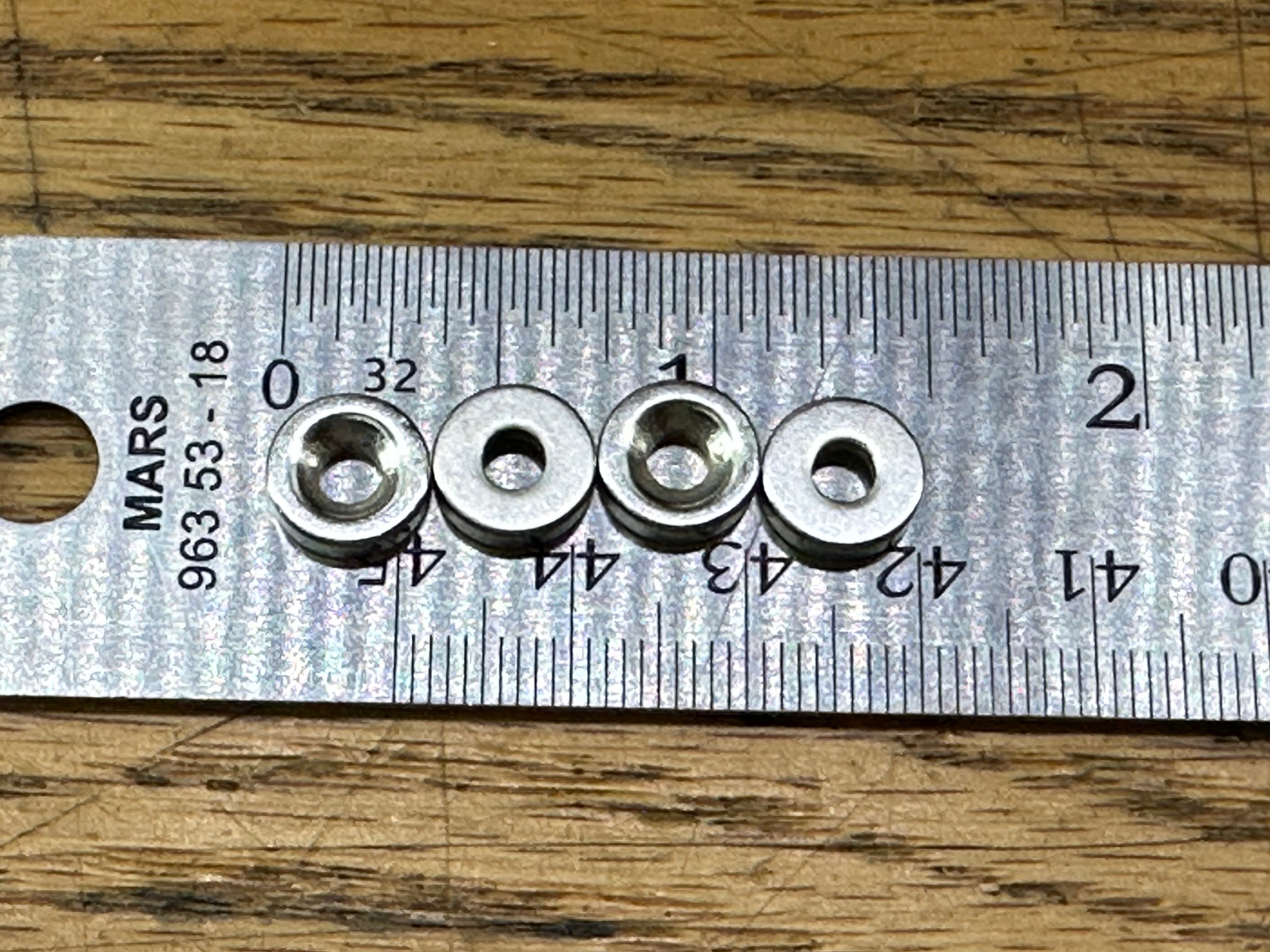 10 x 3 x 3 Neodymium Magnet Counter sunk. Package of 4